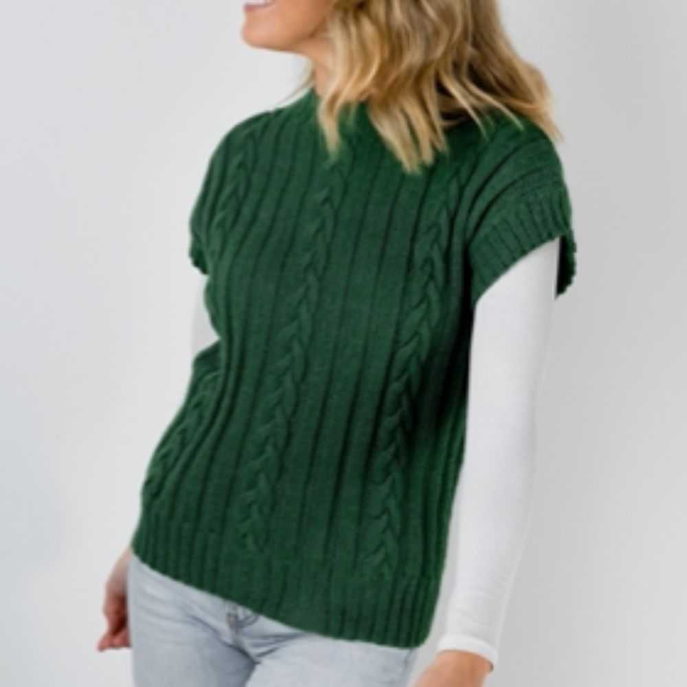 Wild-and-Woolly-Yarns-Needlecraft-Patterns-Cable-Vest-Knitting-Pattern ...