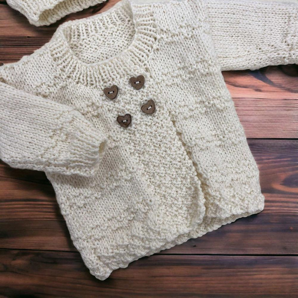 Home Cardigan & Hat Knitting Pattern (K367)