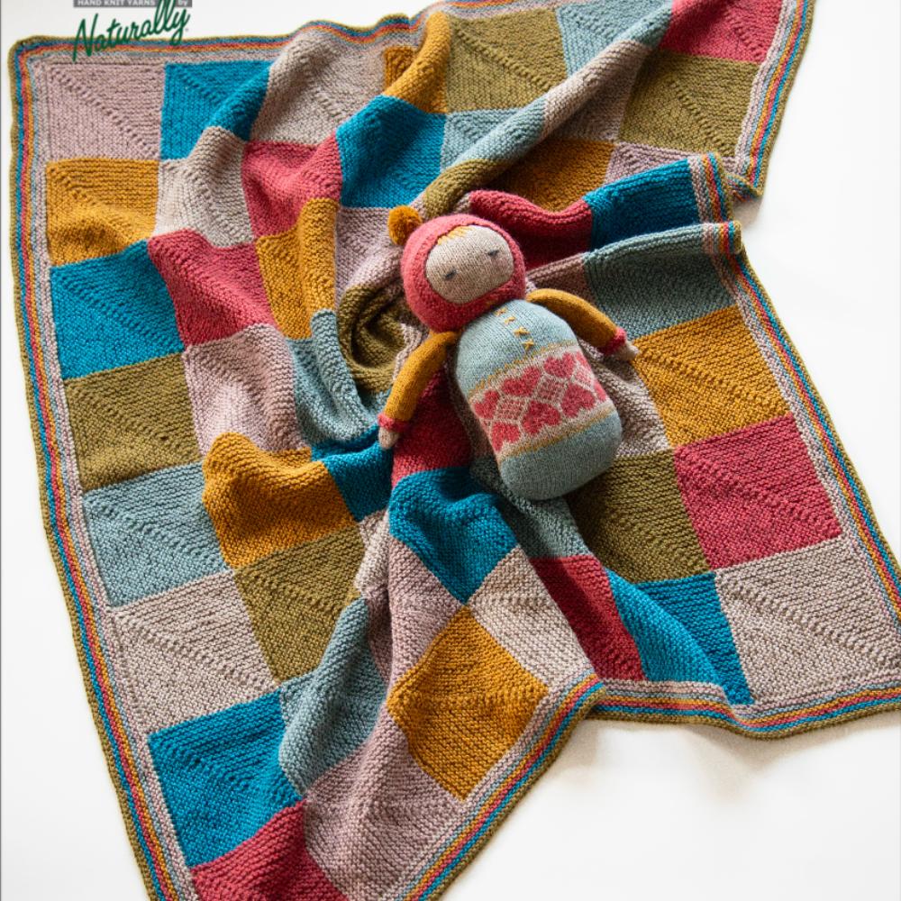 Wild-and-Woolly-Yarns-Needlecraft-Patterns-Mitred-Square-Pram-Coverlet ...