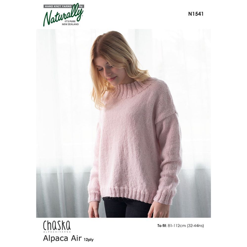Chaska Alpaca Air Knitting Pattern N1541 | 12 Ply Oversized Sweater ...